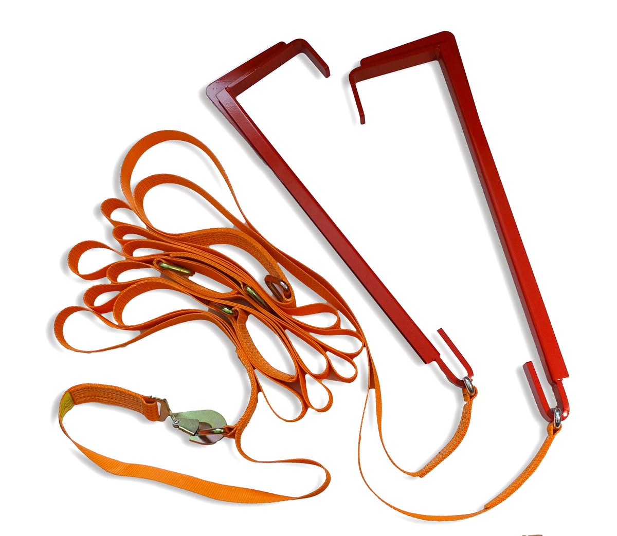 Safepul Container Pallet Puller 2 x hooks with 11.70m Twin strap